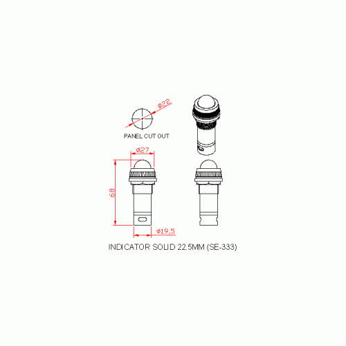 Soynia Electronics SE232 Indicator Solid 22.5 mm