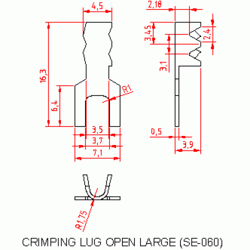 SE060 Crimping Lug Open Large
